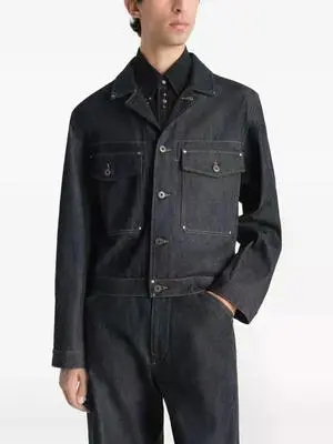LEMAIRE Studded Denim Jacket - Blue