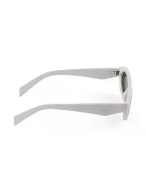 Prada Symbole Oval-frame Sunglasses - White