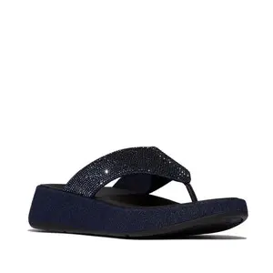 Fitflop F Mode Denim Hotfix Sandal - Dark Denim