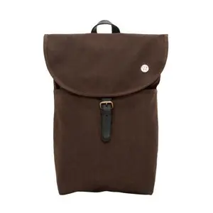 TOKEN Waxed Nylon Bergen Backpack - Dark Brown