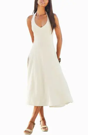 LASCANA Flowy Halter Neck Dress