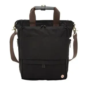 TOKEN Waxed Nylon Fordham Convertible Backpack Black