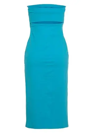 LASCANA Strapless Back Cutout Dress - Turquoise