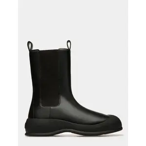 Bally Frei Snow Boots In Leather - Black