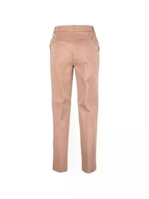 VIA MASINI 80 Turn-up Hem Trousers - Neutrals