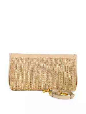 GIANNI CHIARINI Woven Clutch With Detachable Strap