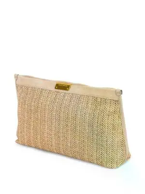 GIANNI CHIARINI Woven Clutch With Detachable Strap