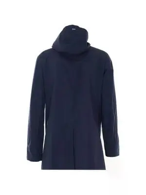 Herno Raincoat With Removable Hood - Blue