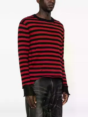 KAMIYA Striped Sweater - Red