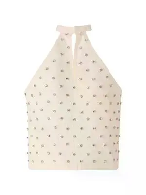 Pinko Embellished Halterneck Cropped Top