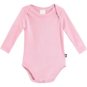 CITY THREADS Organic Cotton Super-soft Long Sleeve Bodysuit - Bright Light Pink