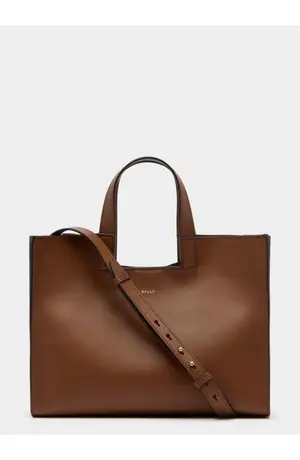 Bally Easy Tote Bag In Leather - Brown