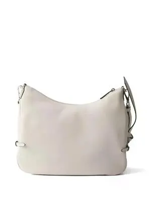 Prada Fold Leather Shoulder Bag - Neutrals