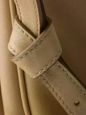 Prada Fold Large Leather Shoulder Bag - Neutrals