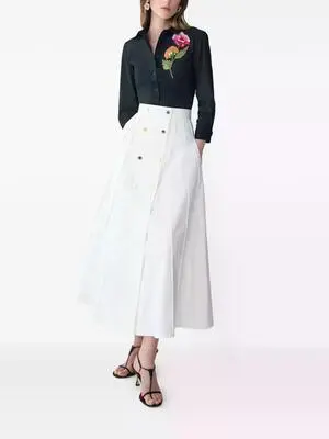 Carolina Herrera Floral-embroidered Icon Shirt