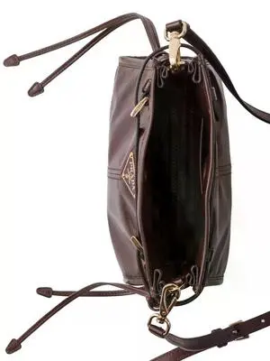 Prada Bonnie Leather Mini Shoulder Bag - Brown