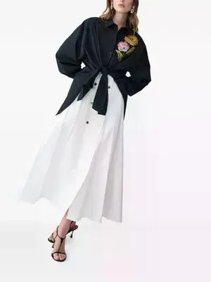 Carolina Herrera Embroidered Floral Shirt