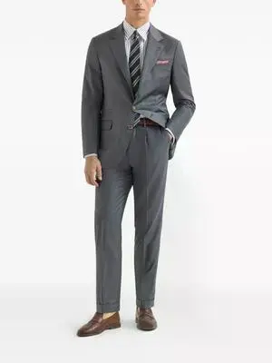 Brunello Cucinelli Super 150s Virgin Wool Batavia Pleated Trousers