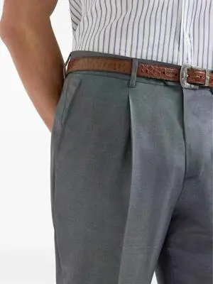Brunello Cucinelli Super 150s Virgin Wool Batavia Pleated Trousers