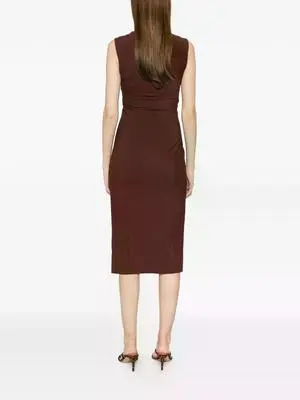 Patrizia Pepe Square-neck Midi Dress