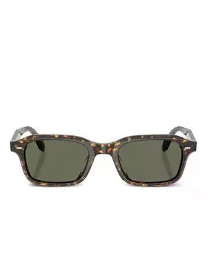 Oliver Spencer Rectangle-frame Sunglasses - Brown