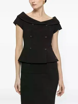 NISSA Off-shoulder Fitted Blouse
