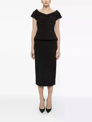 NISSA Off-shoulder Fitted Blouse
