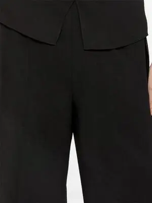 NISSA High-rise Wide-leg Trousers - Black