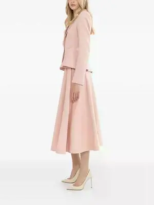 NISSA Single-breasted Blazer With Peplum Hem - Pink