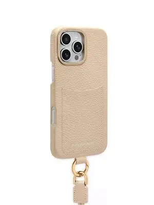MAISON DE SABRE Sling Leather Iphone 16 Pro Max Phone Case - Neutrals