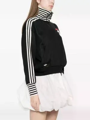 Adidas Striped Zip Knitwear With Stand Collar