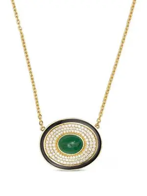 JENNA BLAKE 18k Yellow Diamond And Emerald Necklace - Gold