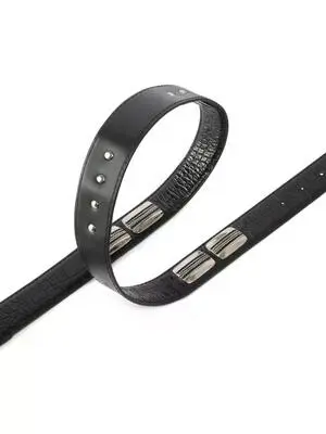 Pinko Crocodile-effect Leather Belt