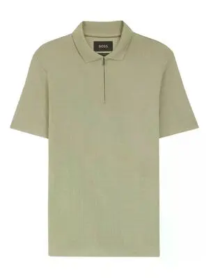 BOSS Half-zip Textured Polo Shirt