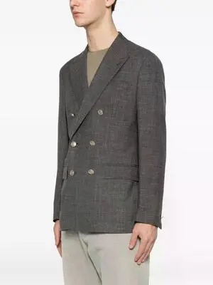 Eleventy Double Breasted Jacket - Grey