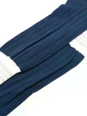 Eleventy Ribbed Stripe Socks