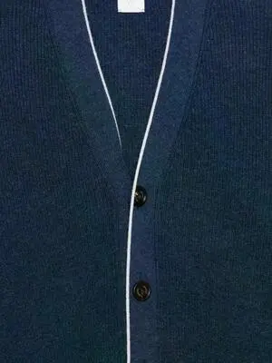 Eleventy V-neck Trim Cardigan - Blue