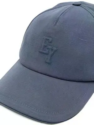 Eleventy Logo-embroidered Cap - Blue