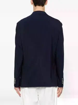 Eleventy Double-breasted Pocket Jacket - Blue