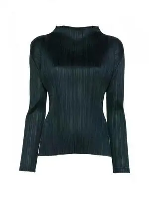 Issey Miyake Pleated Top - Green