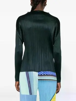 Issey Miyake Pleated Top - Green