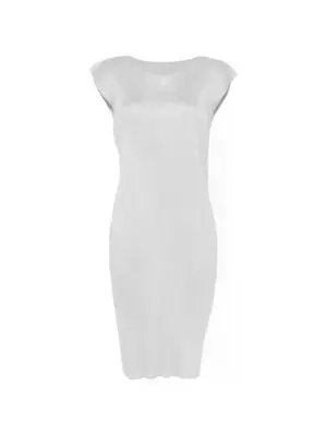 Issey Miyake Short-sleeve Midi Dress - White