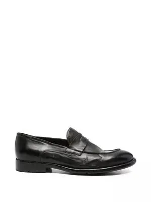 Eleventy Penny-slot Leather Loafers - Brown