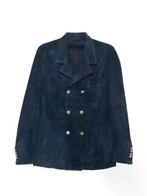 Eleventy Double-breasted Button Jacket - Blue