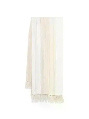 Eleventy Striped Fringed Plaid - Neutrals