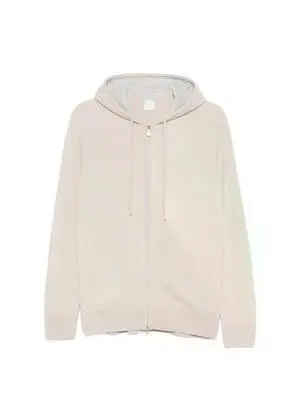 Eleventy Full-zip Hoodie - Neutrals