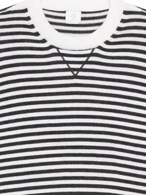 Eleventy Striped Round Neck Sweater