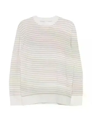 Eleventy Striped Crewneck Jumper - Neutrals