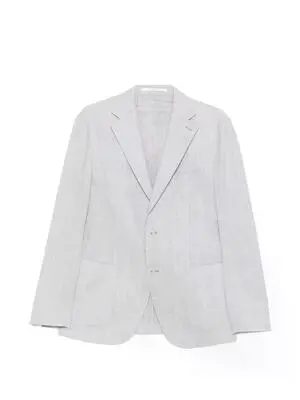 Eleventy Striped Single-breasted Blazer - Grey