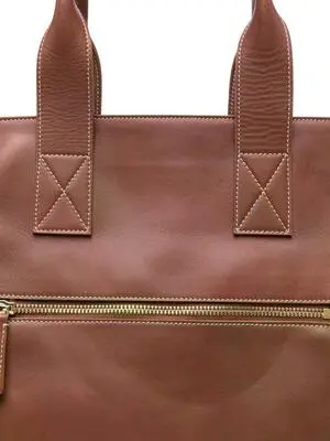 Eleventy Zip-fastening Leather Tote Bag